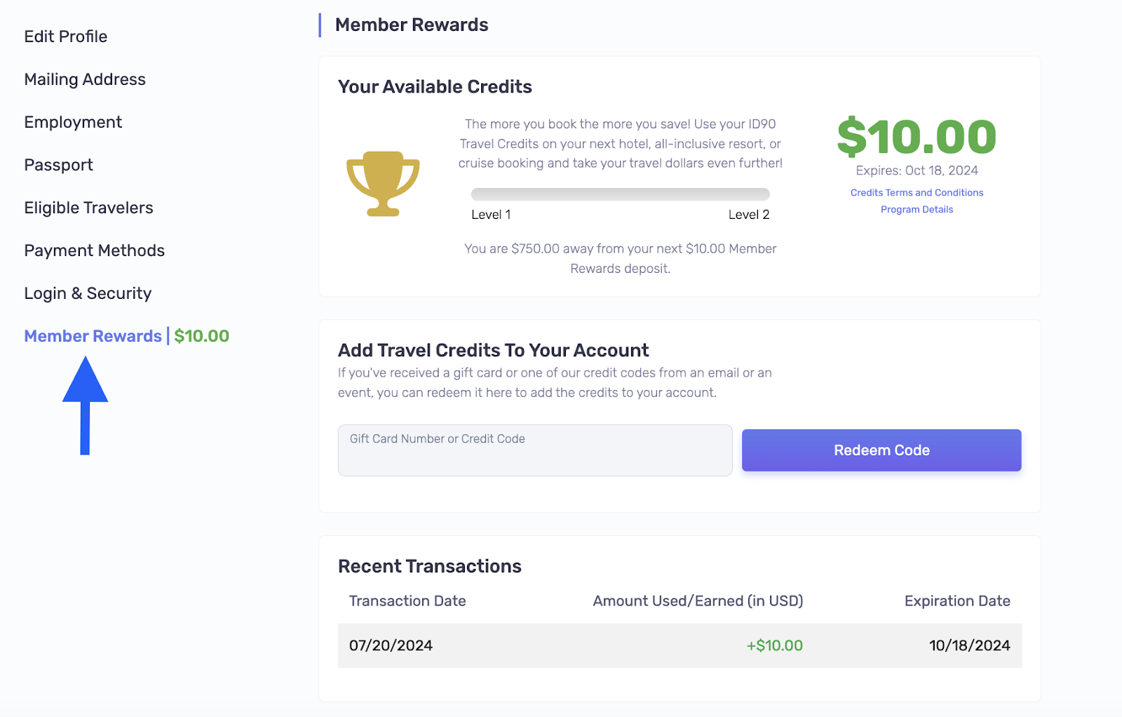 Member Rewards Program Overview – ID90 Travel