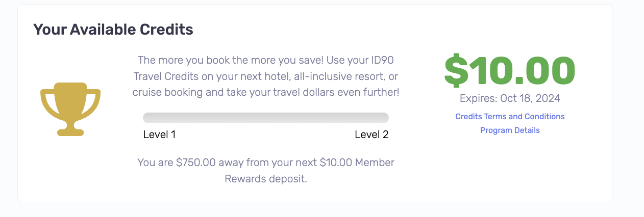Member Rewards Program Overview – ID90 Travel