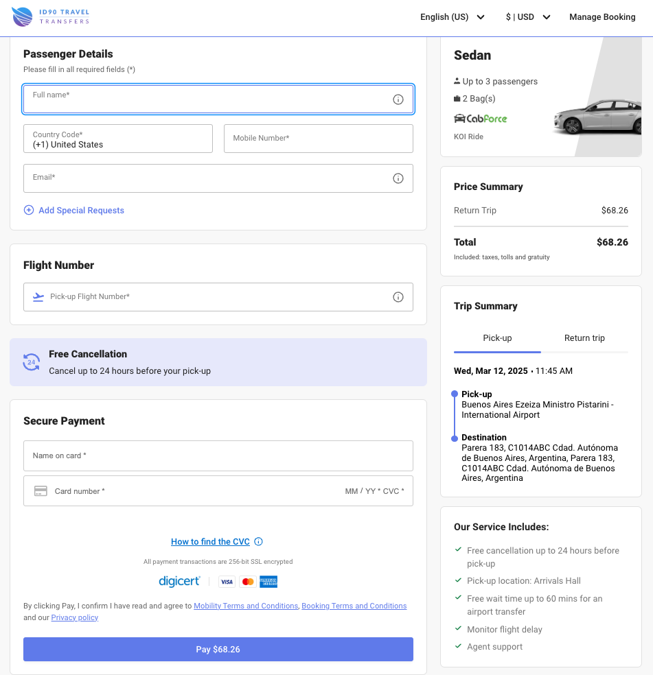 How to Book an Airport Transfer – ID90 Travel